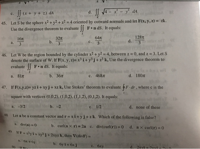 Solved Let S be the sphere x^2 + y^2 + z^2 = 4 oriented by | Chegg.com