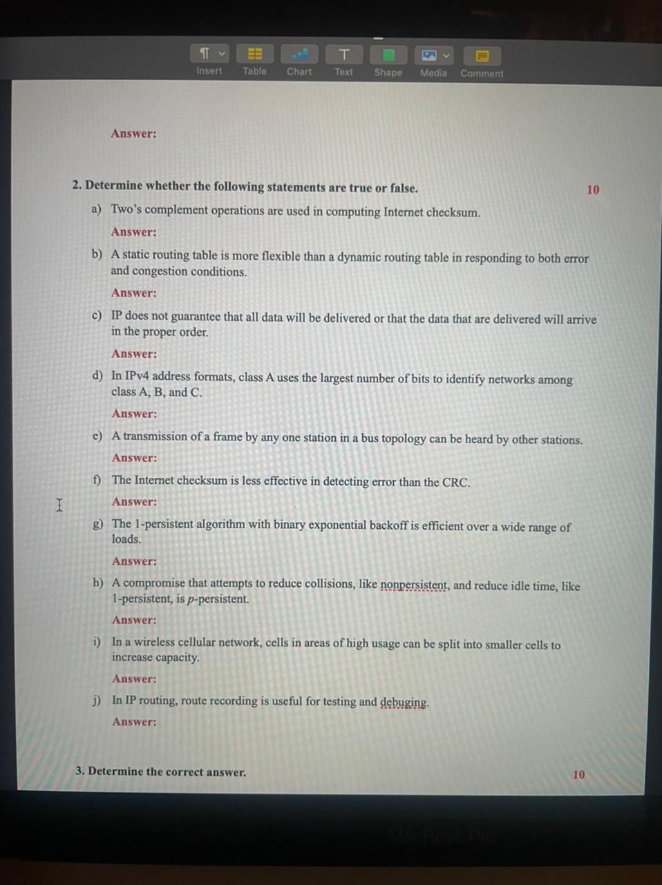 Solved 2. Determine whether the following statements are | Chegg.com