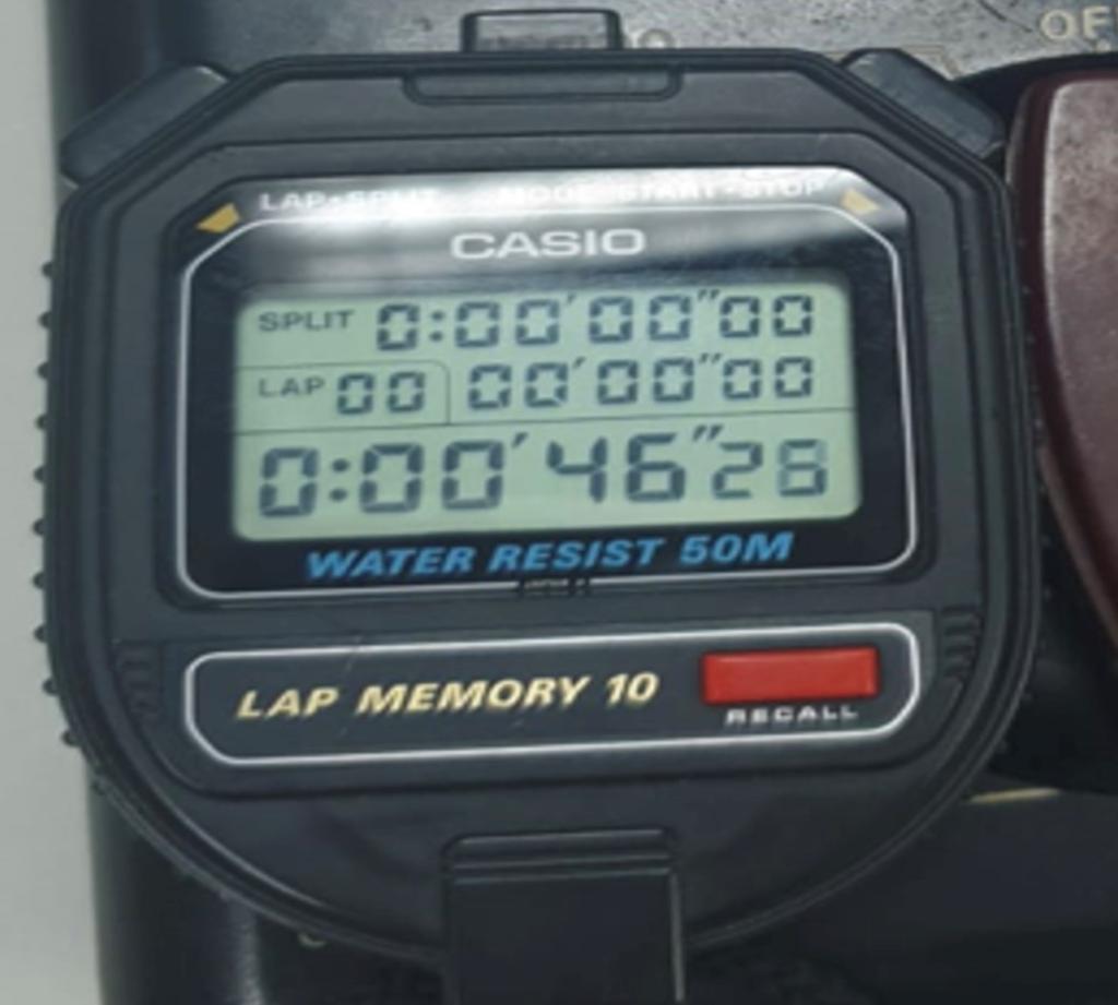 Solved Write the stopwatch reading from the photo given to | Chegg.com