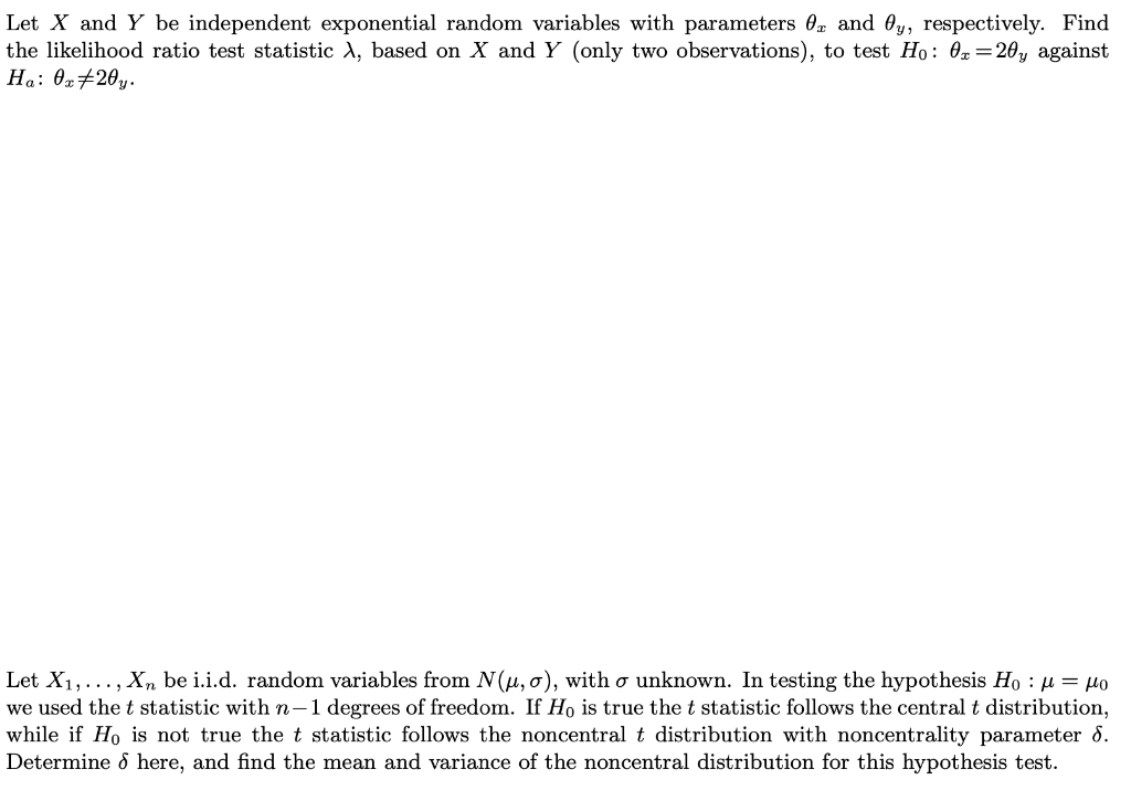 Solved Let X and Y be independent exponential random | Chegg.com