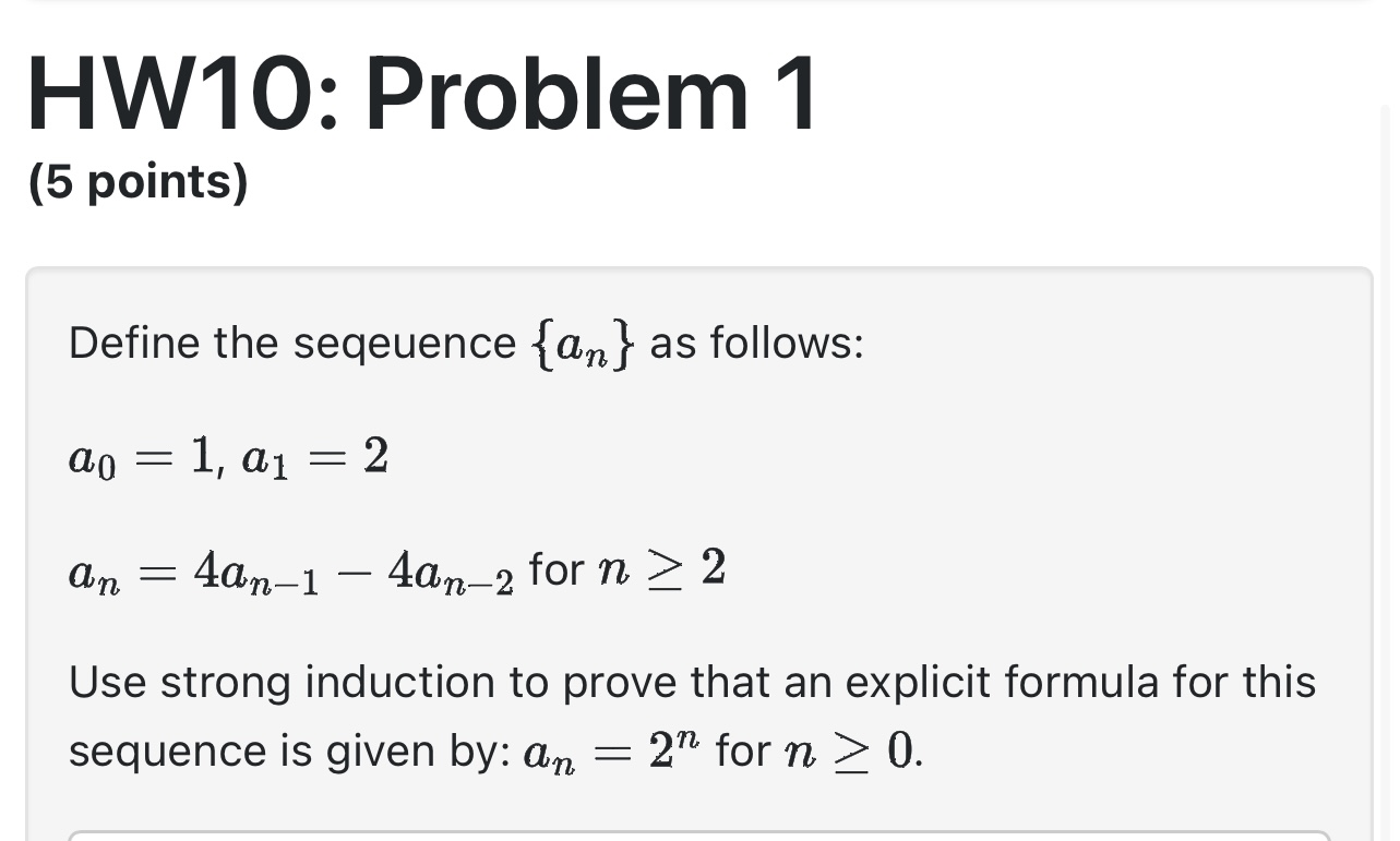 Solved Define the seqeuence {an} as follows: | Chegg.com