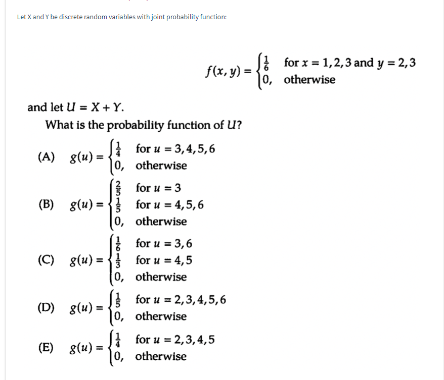 Solved Let X and Y be discrete random variables with joint | Chegg.com