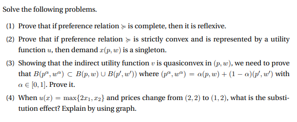 Solved Solve the following problems. (1) Prove that if | Chegg.com