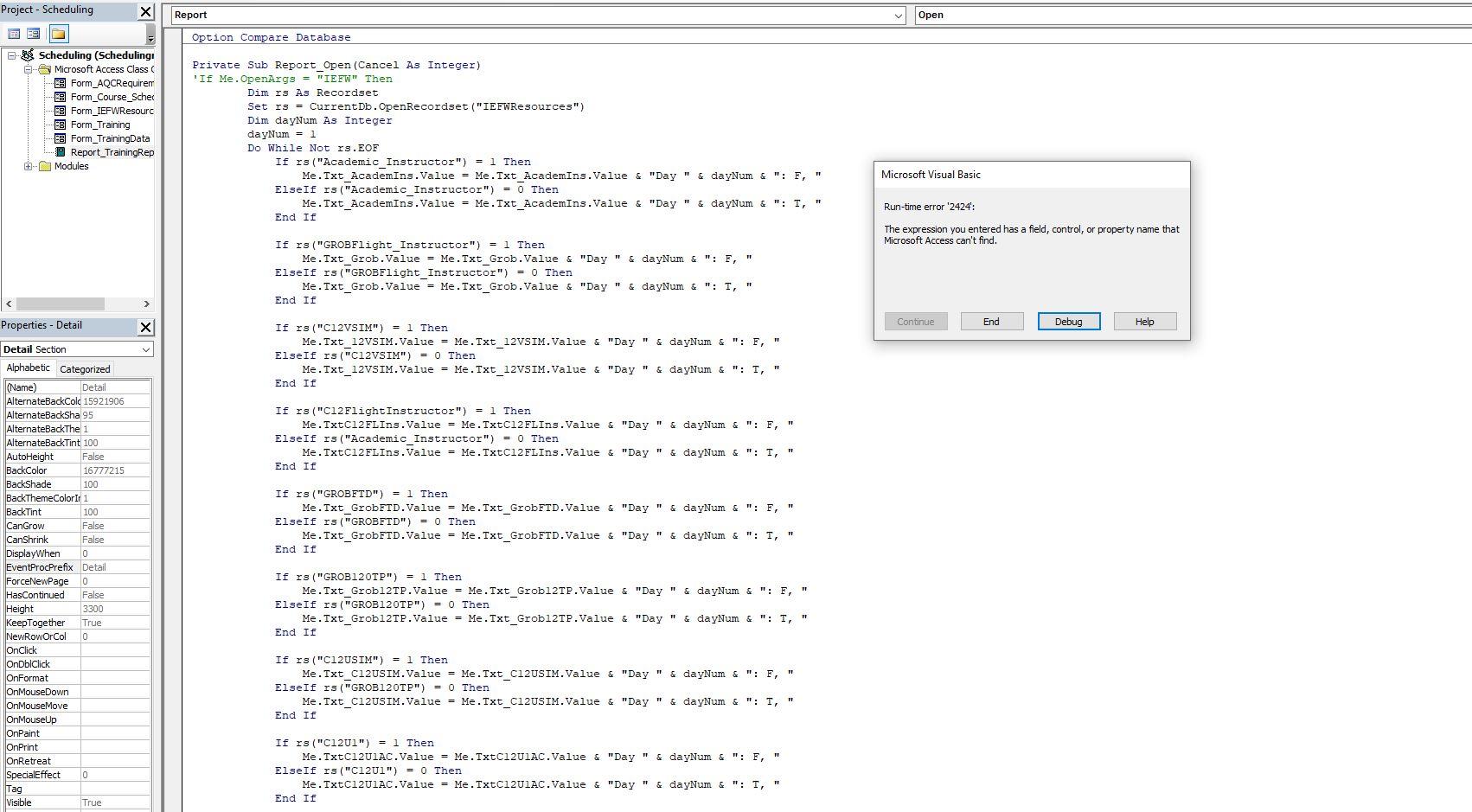 Me.Txt_Grob.Value = Me.Txt_Grob.Value \& "Day " \& | Chegg.com
