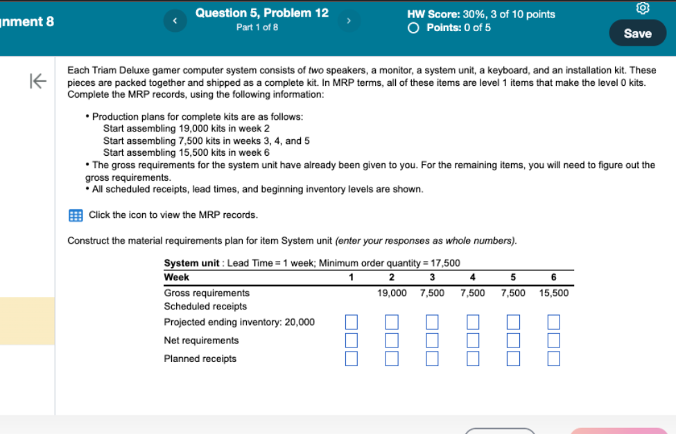 Solved Each Triam Deluxe gamer computer system consists of | Chegg.com
