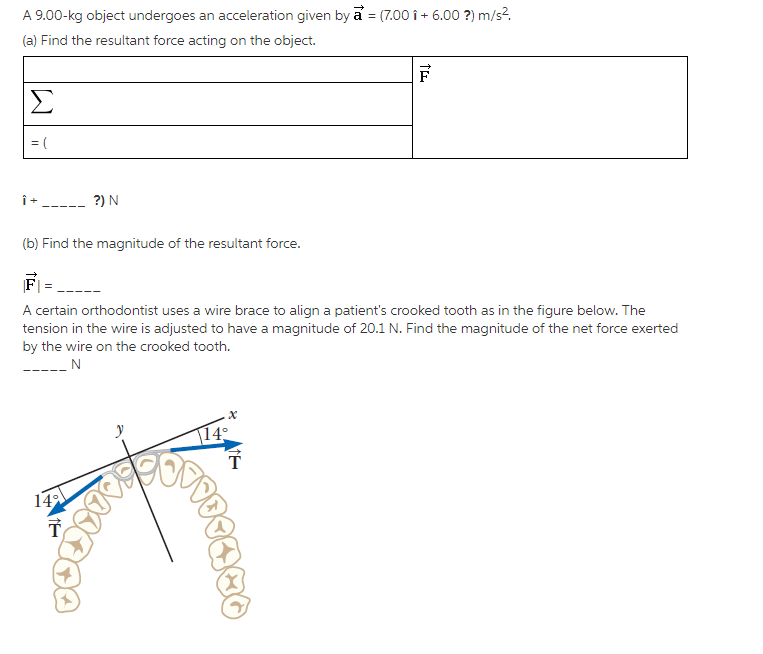 Solved A 9 00 Kg Object Undergoes An Acceleration Given By A