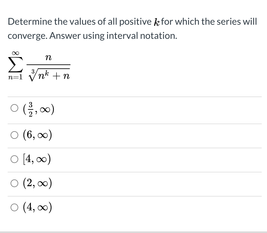 Solved Determine the values of all positive k for which the | Chegg.com