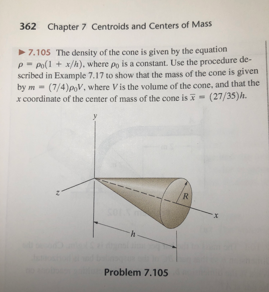 Solved 362 Chapter 7 Centroids and Centers of Mass 7.105 The | Chegg.com
