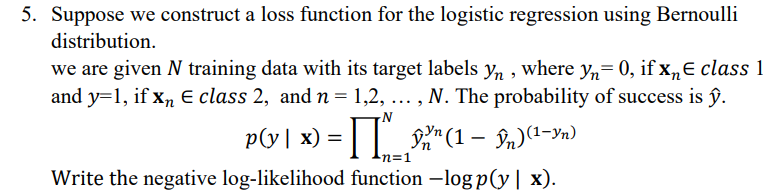 Suppose we construct a loss function for the logistic | Chegg.com
