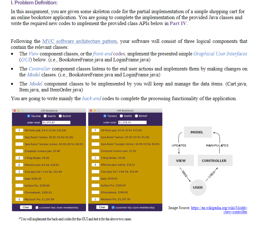 Solved I. Problem Definition: In this assignment, you are | Chegg.com