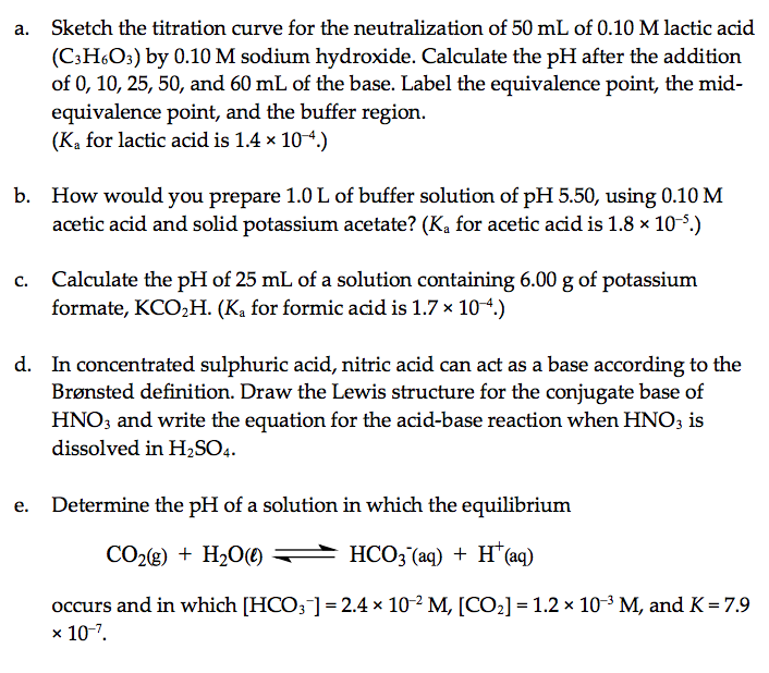 Solved Sketch the titration curve for the neutralization of | Chegg.com