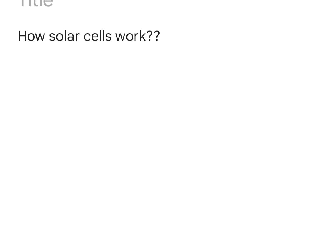 Solved How solar cells work?? | Chegg.com