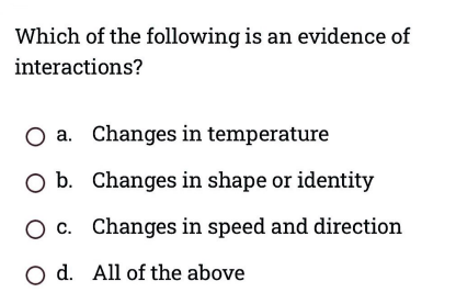 Solved Which of the following is an evidence of | Chegg.com