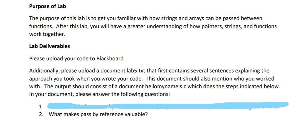 Solved Purpose of Lab The purpose of this lab is to get you | Chegg.com