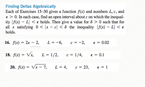 Solved Finding Deltas Algebraically Each of Exercises 15-30 | Chegg.com