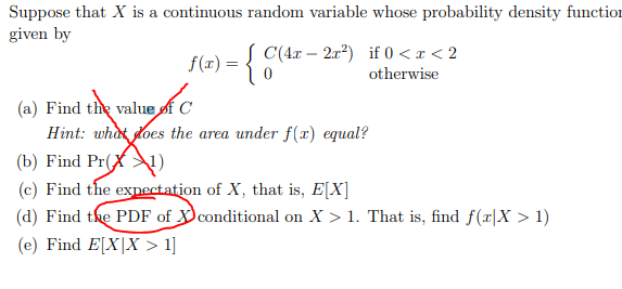Solved Suppose that X is a continuous random variable whose | Chegg.com