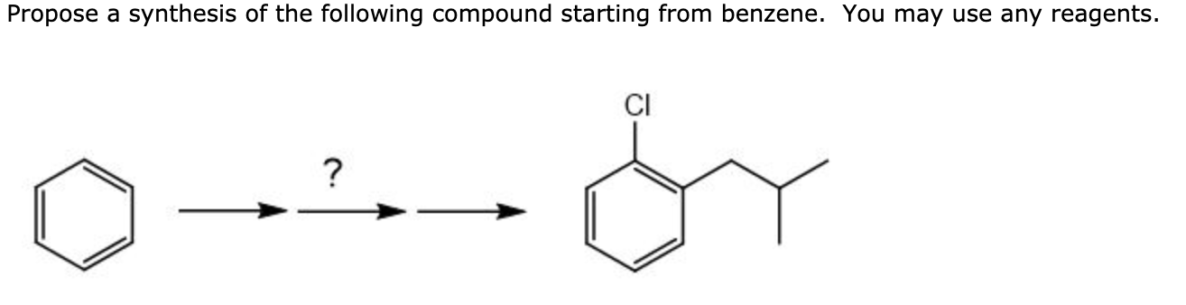 Solved Propose a synthesis of the following compound | Chegg.com