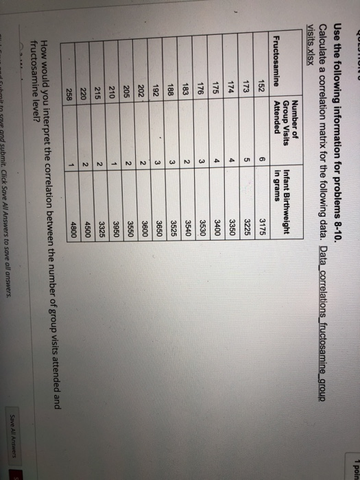 Solved Use the following information for problems 8-10 | Chegg.com