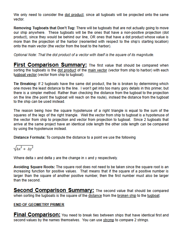 Solved Tugboat Troubles Objective Give practice with sorting | Chegg.com