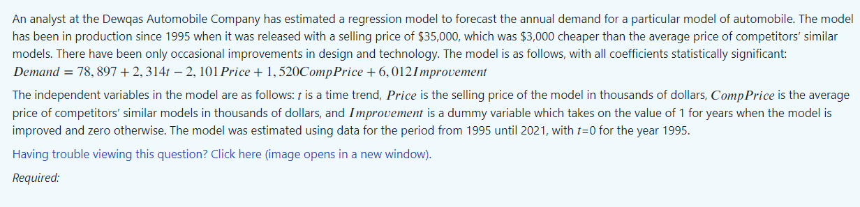 Solved a) Interpret and discuss all of the coefficients in | Chegg.com