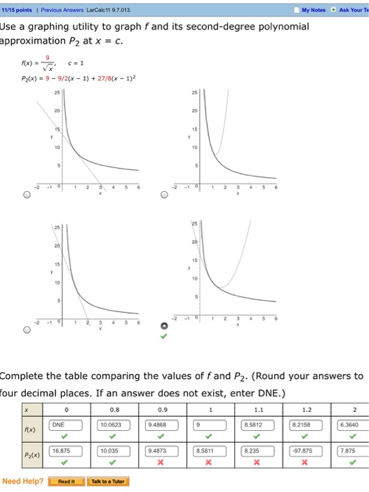 Solved 11/15 points | Previous Answers LarCalc11 9.7.013 Use | Chegg.com