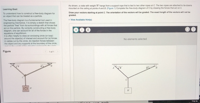 Solved As shown, a crate with weight W hangs from a support | Chegg.com