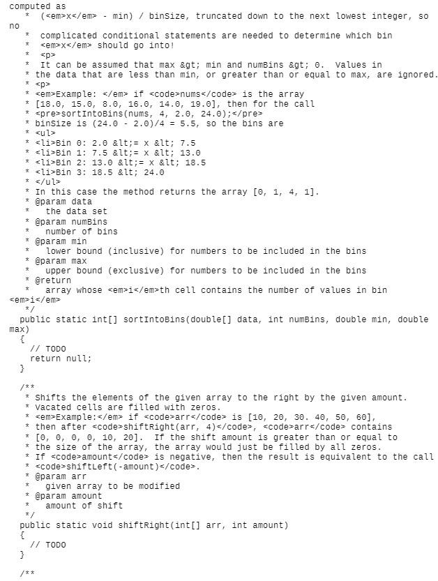 Solved IN JAVA PLEASE AND THANKS :) PLZ WRITE THE EIGHT | Chegg.com