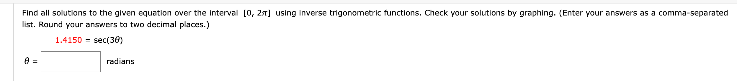 Solved Find all solutions to the given equation over the | Chegg.com