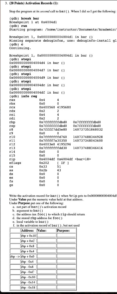 Programming in C (20 Points) Assembly | Chegg.com