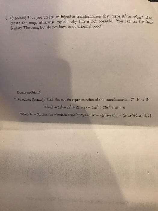 Solved 6. (3 points) Can you create an injective | Chegg.com