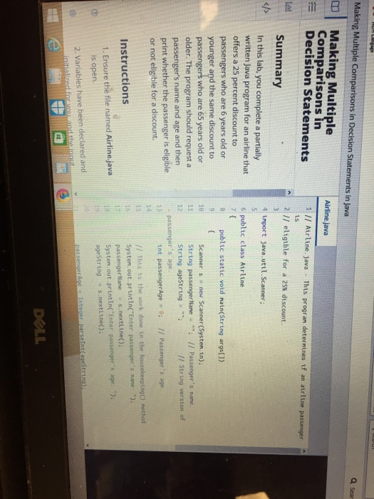 Solved Making Multiple Comparisons In Decision Statements In