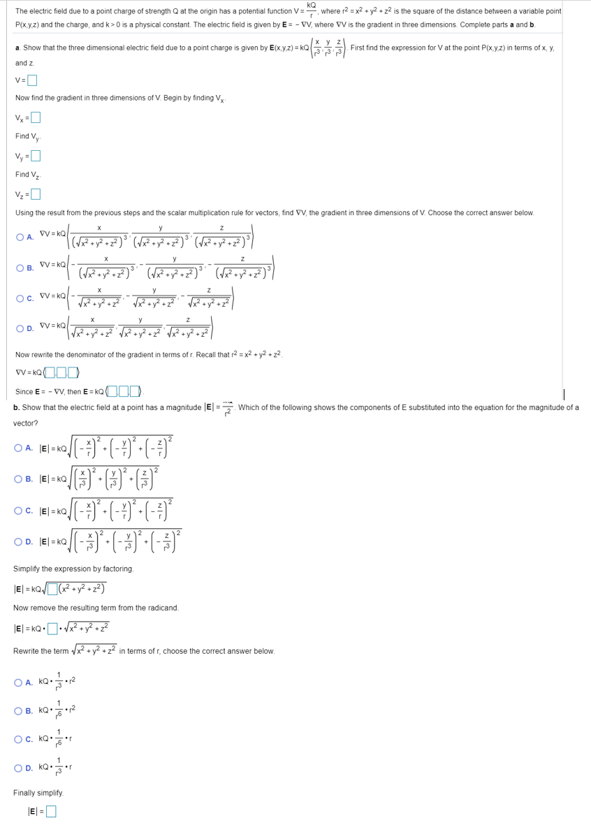 Solved ko The electric field due to a point charge of | Chegg.com