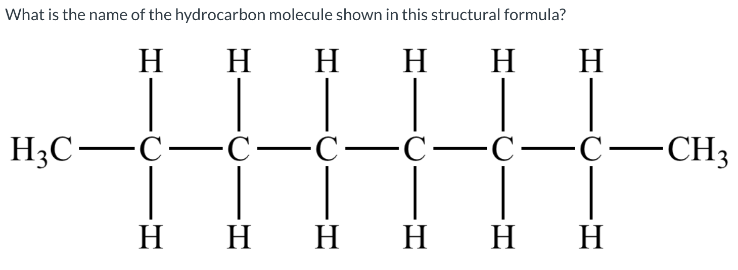 Solved What is the name of the hydrocarbon molecule shown in | Chegg.com