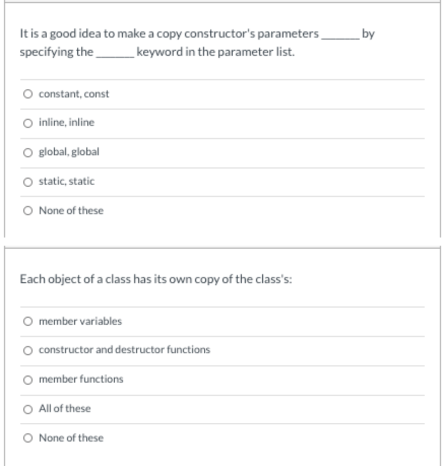 Solved *Multiple Choice C++. Please tell right answer for | Chegg.com