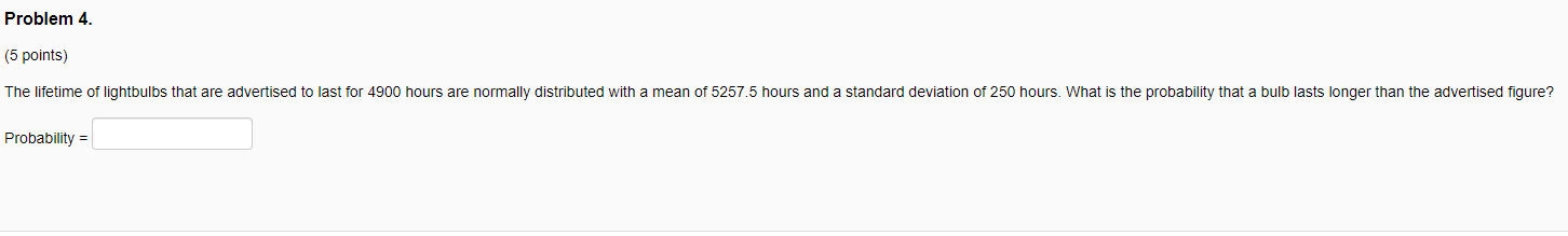 Solved (5 points) Probability = | Chegg.com
