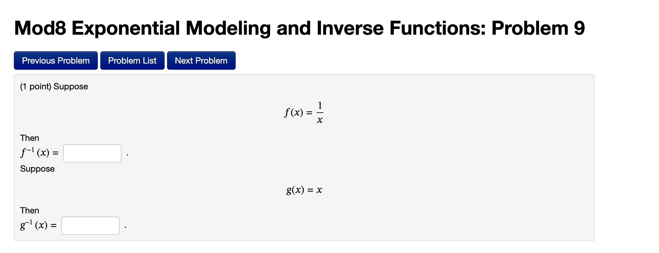 Solved Mod8 Exponential Modeling And Inverse Functions