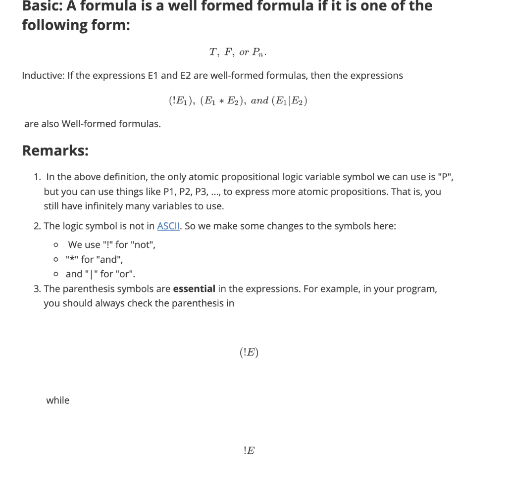 Basic: A formula is a well formed formula if it is | Chegg.com
