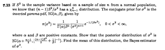 Solved 7.23 If S2 is the sample variance based on a sample | Chegg.com