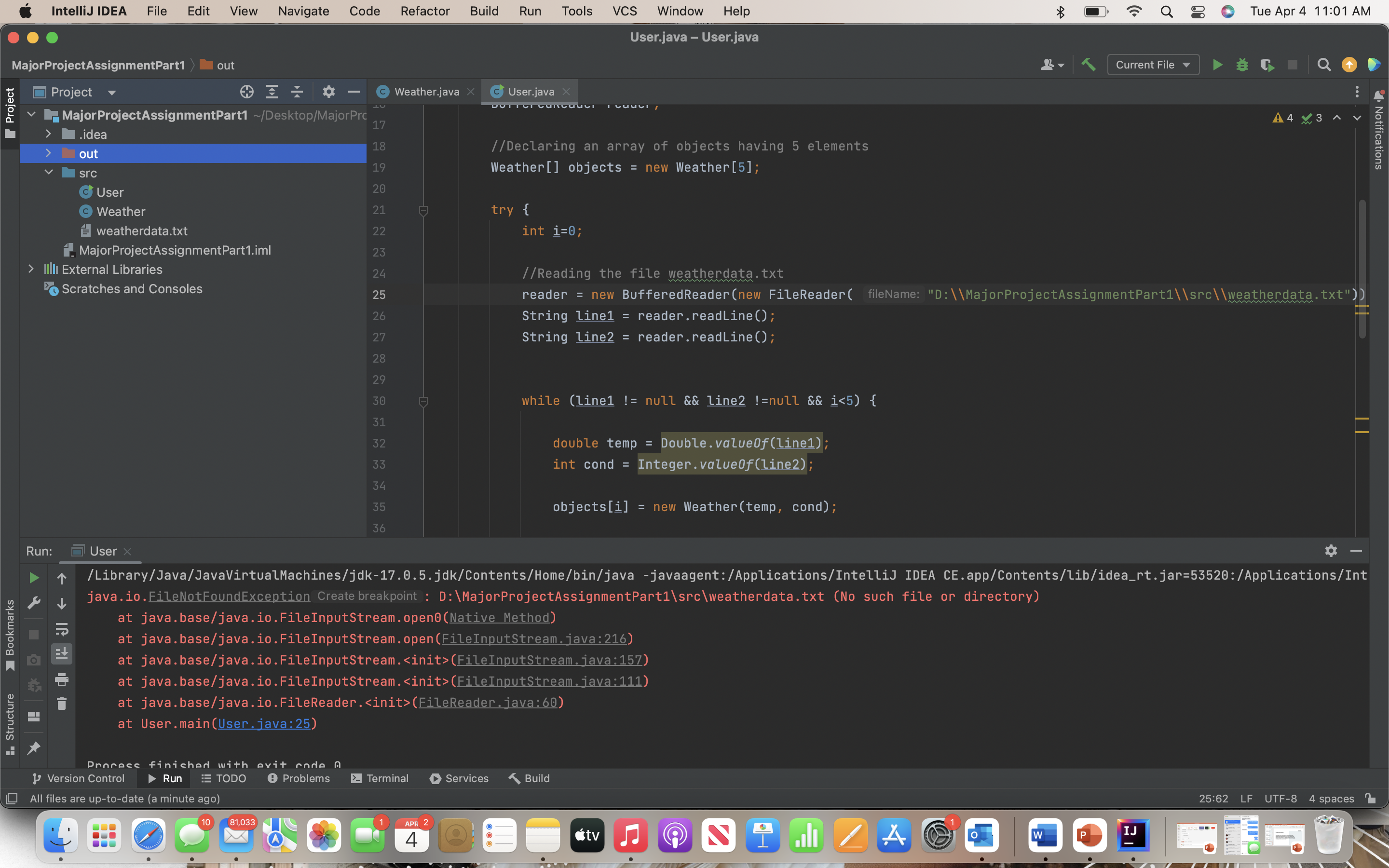 Solved User.java - User.java MajorProjectAssignmentPart1 | Chegg.com