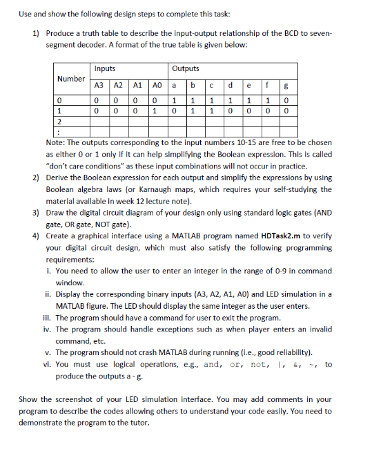 The seven-segment LED (Light Emitting Diode) or LCD | Chegg.com