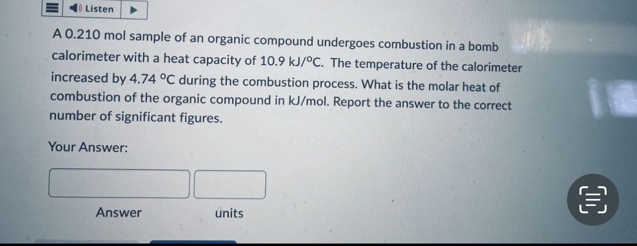 Solved A 0.210 mol sample of an organic compound undergoes | Chegg.com