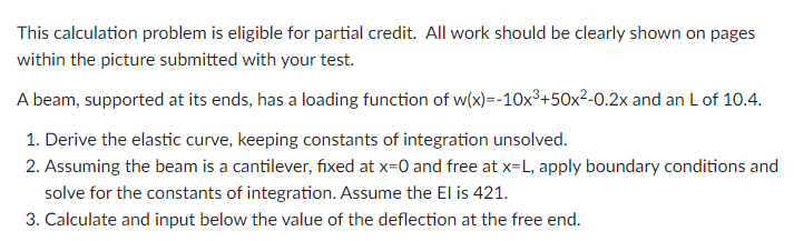 Solved This calculation problem is eligible for partial | Chegg.com
