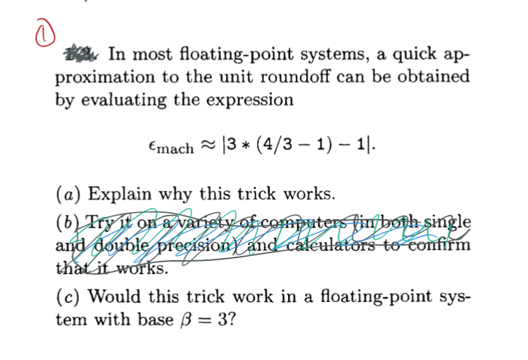 1. In most floating-point systems, a quick | Chegg.com