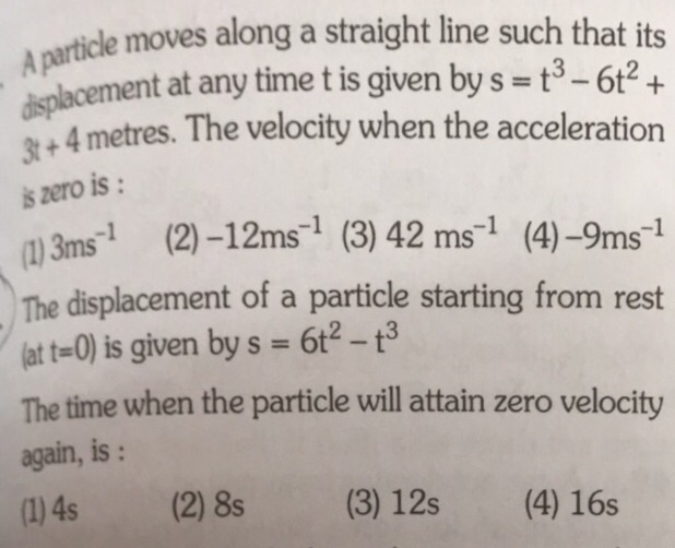 Solved A particle moves along a straight line such that its | Chegg.com
