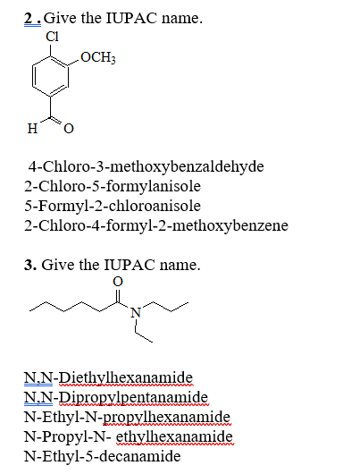 Solved 2. Give the IUPAC name. CI OCH HO | Chegg.com