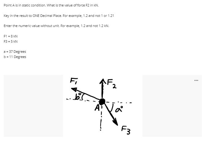 Solved Point A is in static condition. What is the value of | Chegg.com