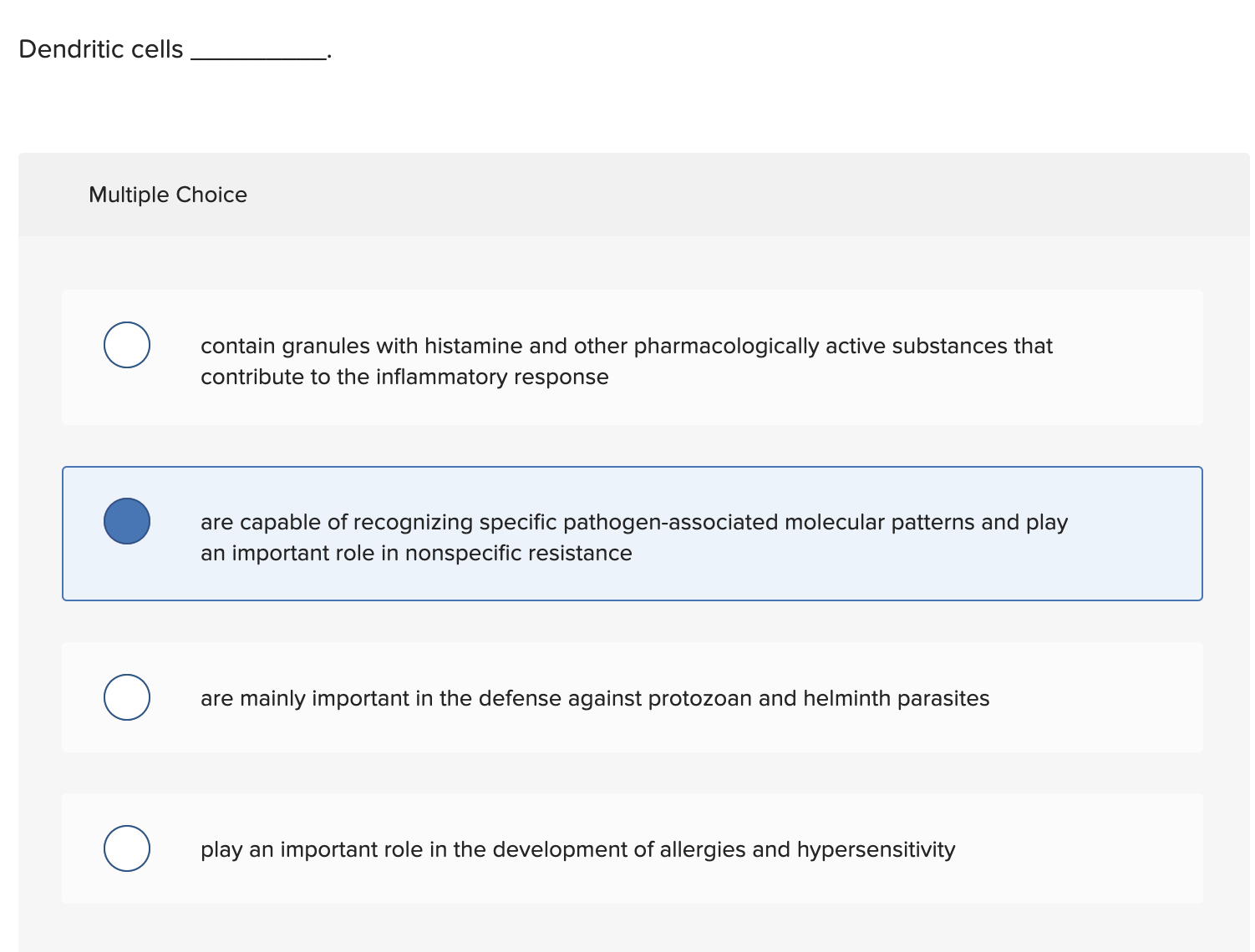 Solved Dendritic cellsMultiple Choicecontain granules with | Chegg.com