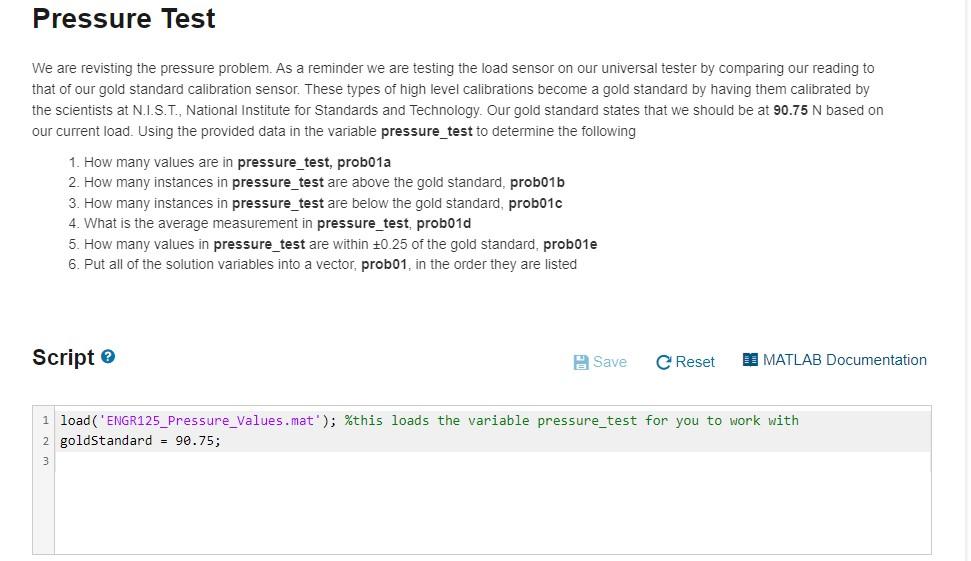 Solved Pressure Test We are revisting the pressure problem. | Chegg.com