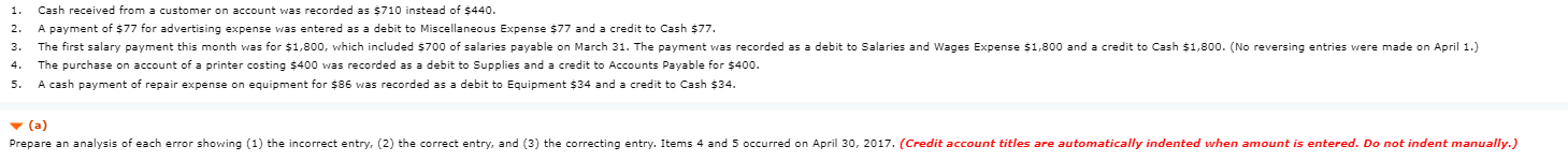 Solved Problem 4-06A a-b (Part Level Submission) Horace | Chegg.com