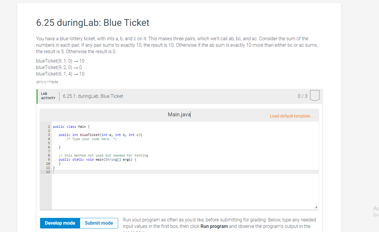 Solved 6.25 duringLab: Blue Ticket You have a blue lottery | Chegg.com